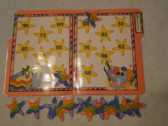 Rainbow Narwhal Teacher Made Place Value Math File Folder Game | Etsy