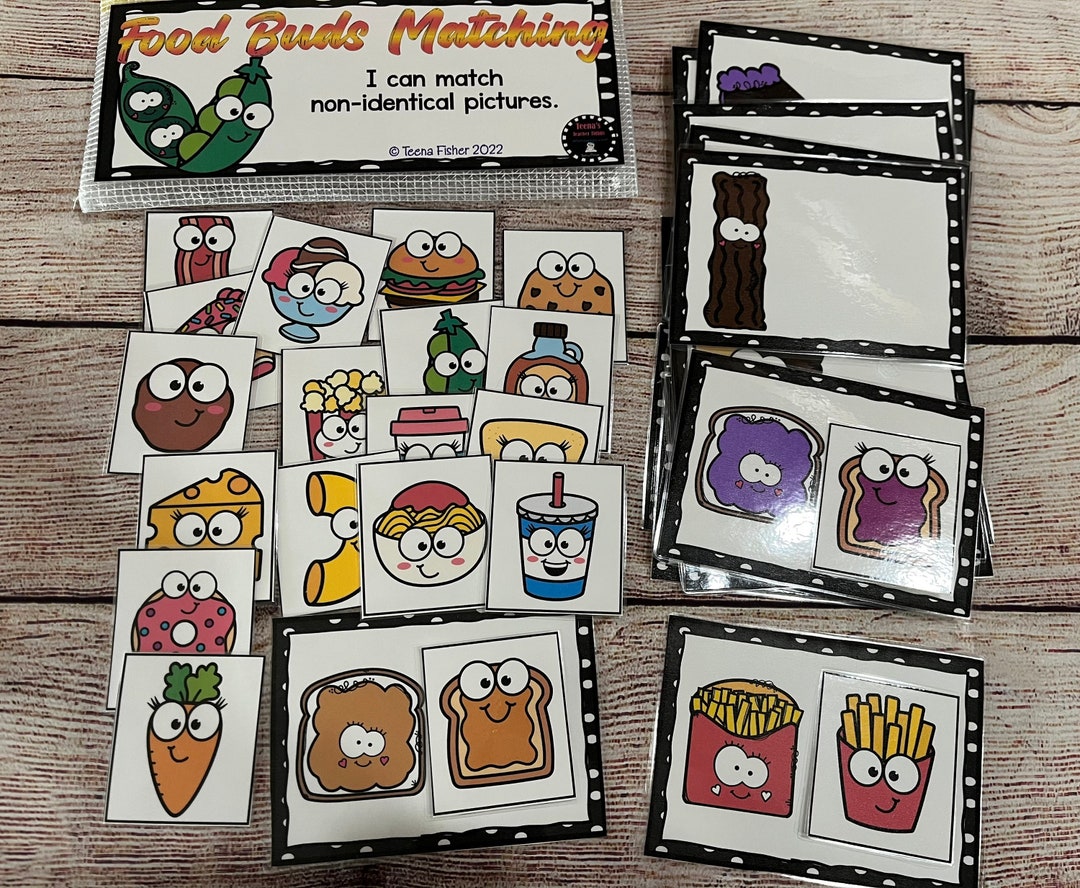 Food Buds Non-identical Picture Matching Visual Discrimination Task Box ...