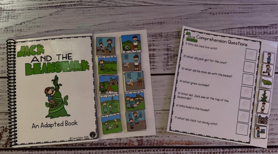 HARD COPY -jack and the Beanstalk Adapted Book Interactive Fairy Tale ...