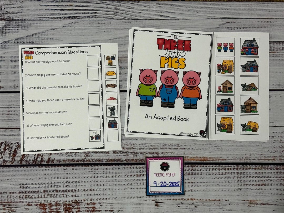 HARD COPY - Three Little Pigs Adapted Book Interactive Fairy Tale ...