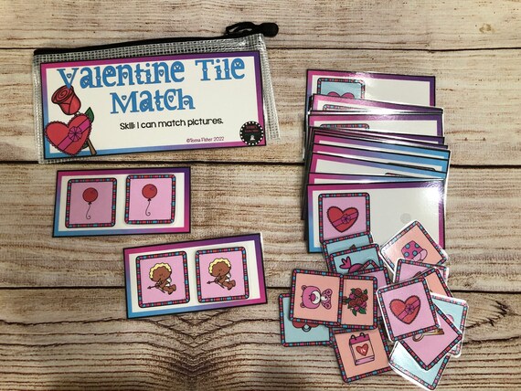 Valentines Day Identical Picture Matching Visual | Etsy