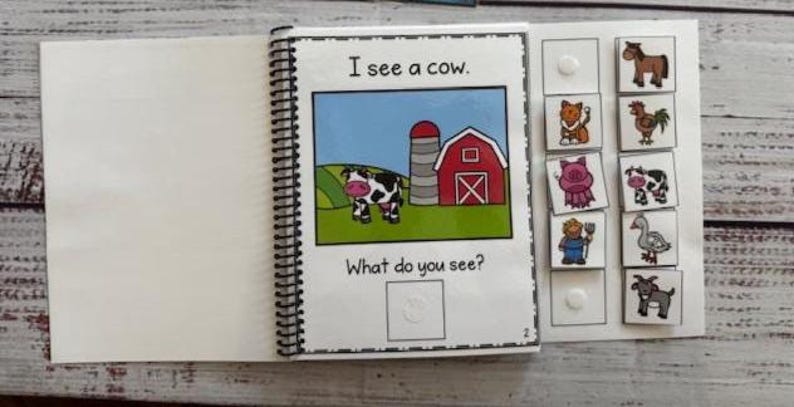 HARD COPY -on the Farm! Adapted Book Interactive Autism Special ...