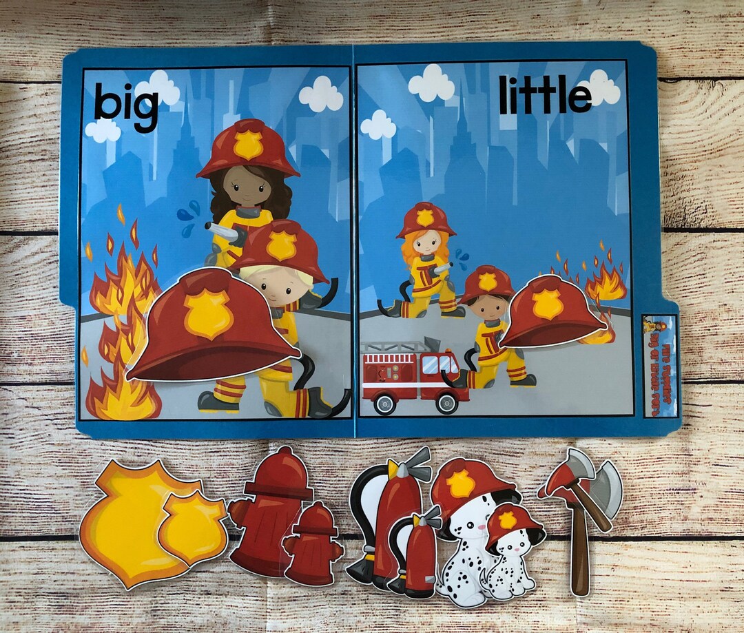 Size Sorting Big/little Math File Folder Game Center Teacher Resource ...