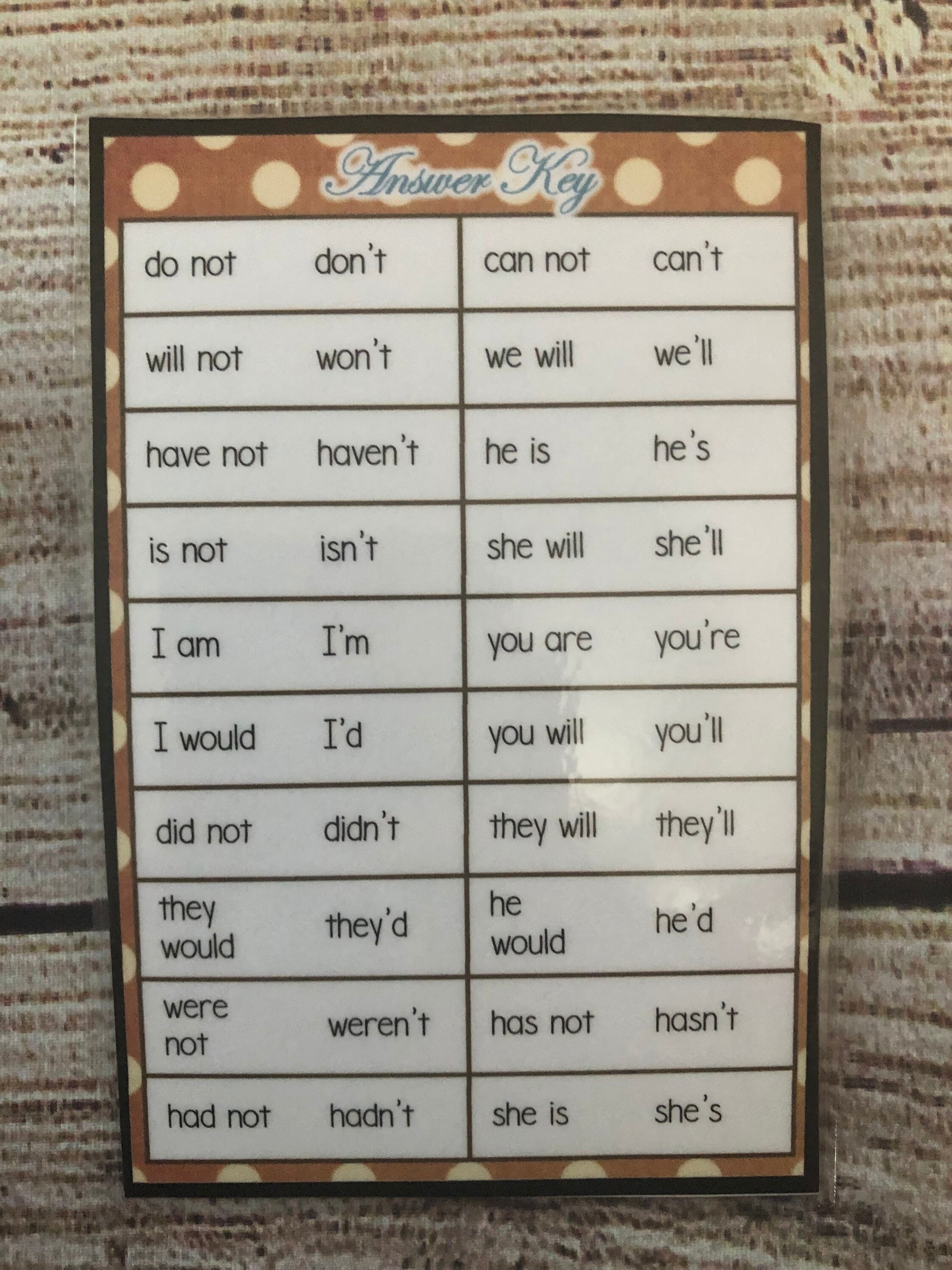 Cocoa Kisses Contractions Grammar Language Arts File Folder Game First ...