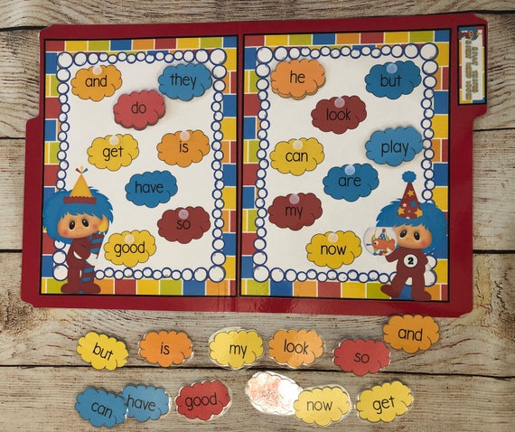 Silly Things Sight Word Match File Folder Game Center Teacher - Etsy