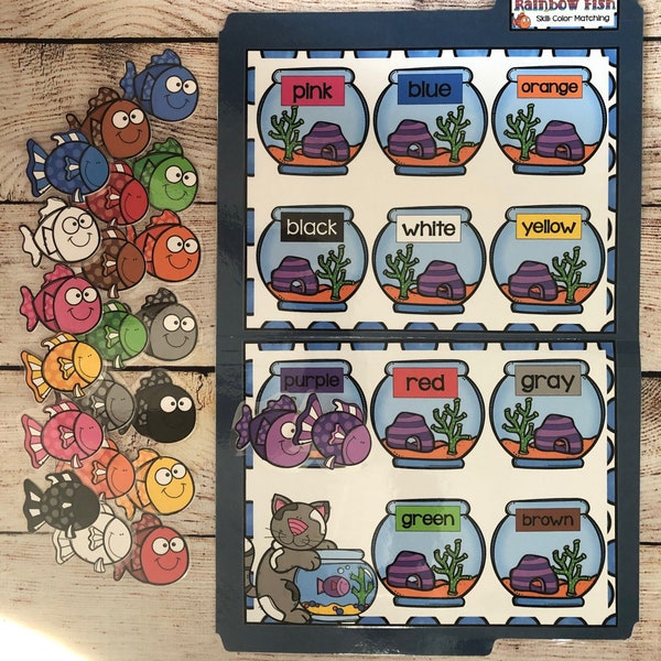 Color Sorting Fish - Etsy
