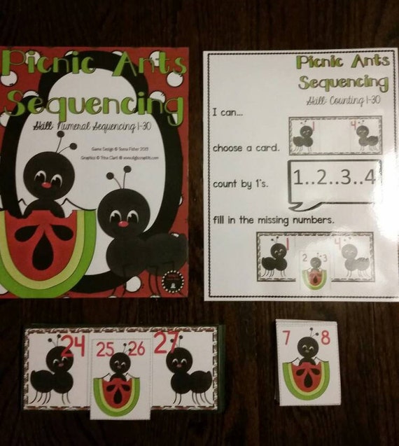 Picnic Ants Sequencing Number Sequencing 1-30 Homeschool | Etsy