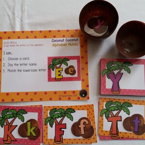 Coconut Coconut Alphabet Match Preschool Kindergarten | Etsy