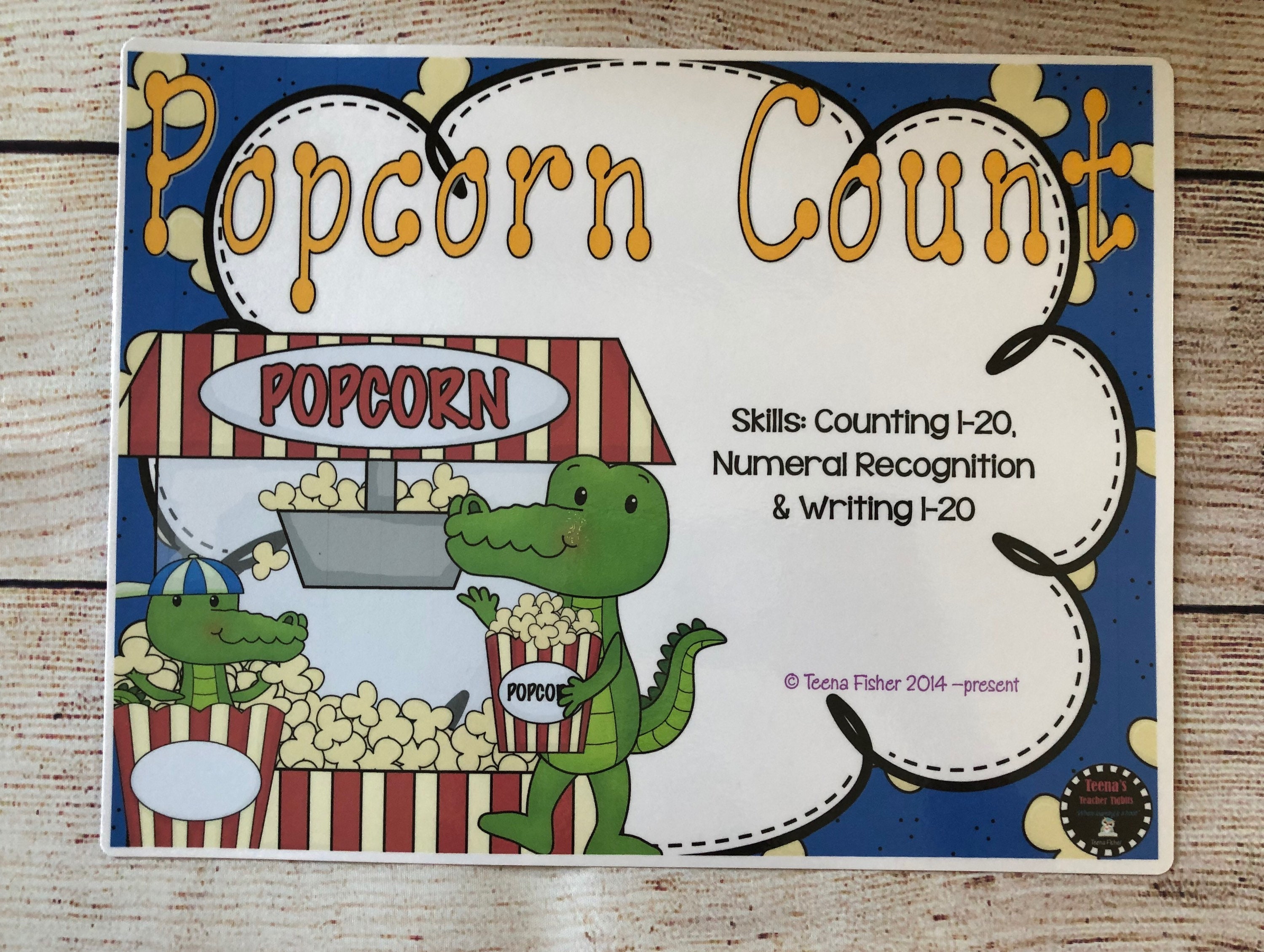 Popcorn Counting 1-20 Preschool Kindergarten Montessori - Etsy