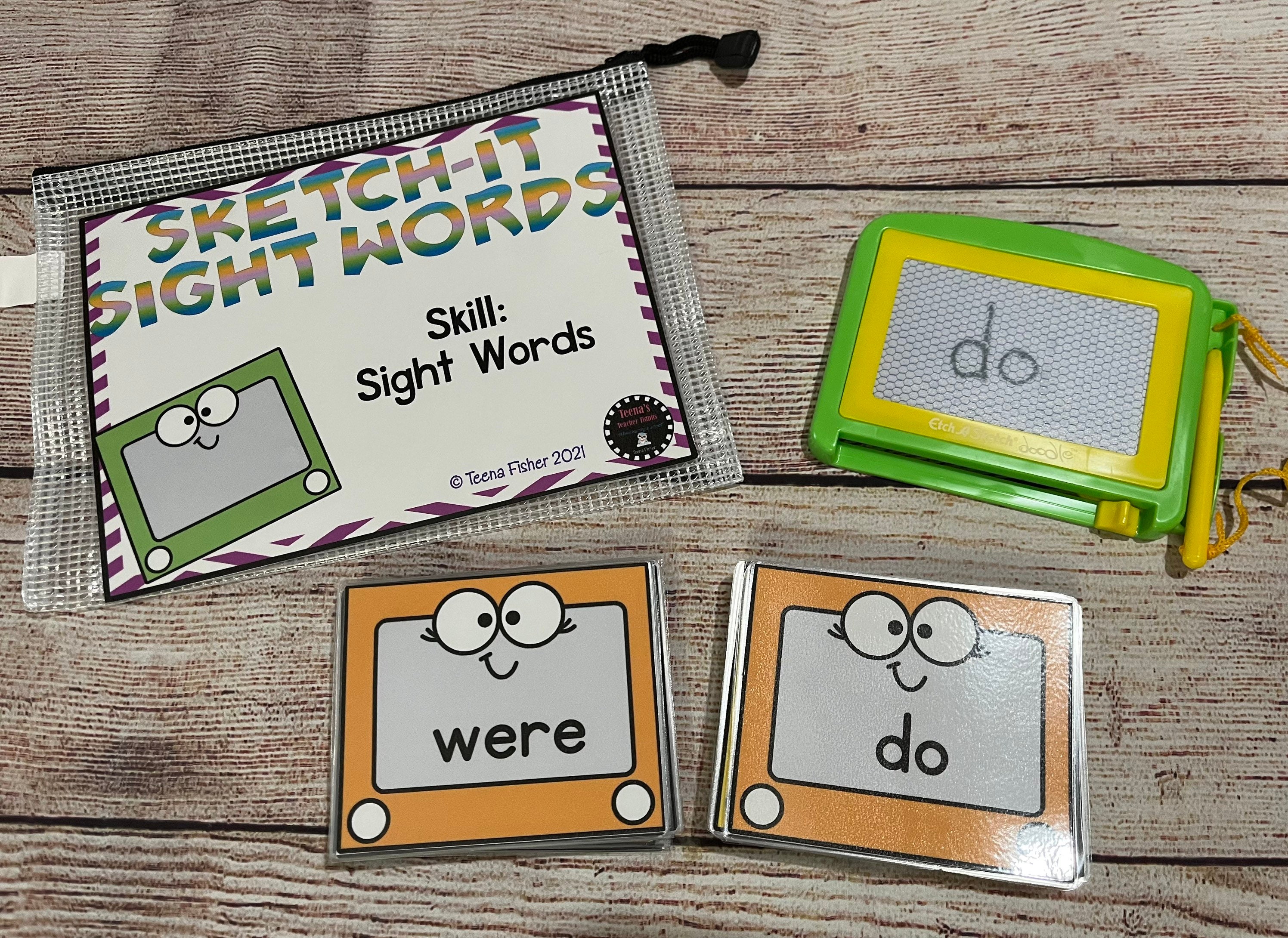 Sketch It Sight Word Activity Bag Busy Task Box Literacy Center File ...