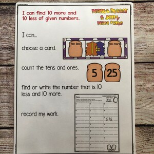 Peanut Butter Jelly Place Value Base 10 More Less Number Sense - Etsy