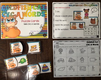 Cvc Word Puzzle - Etsy