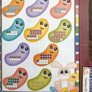 Jellybean Cutie's Counting File Folder Game Numbers 1~20 Kindergarten ...