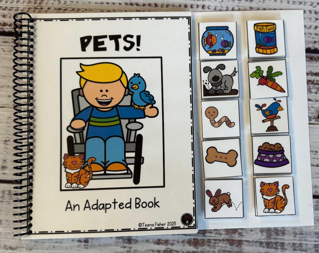 HARD COPY -PETS Adapted Book Interactive Autism Special Education Early ...