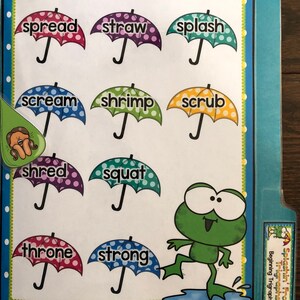 Splashin’ Frogs Trigraph Phonics File Folder Game Literacy Center Game ...