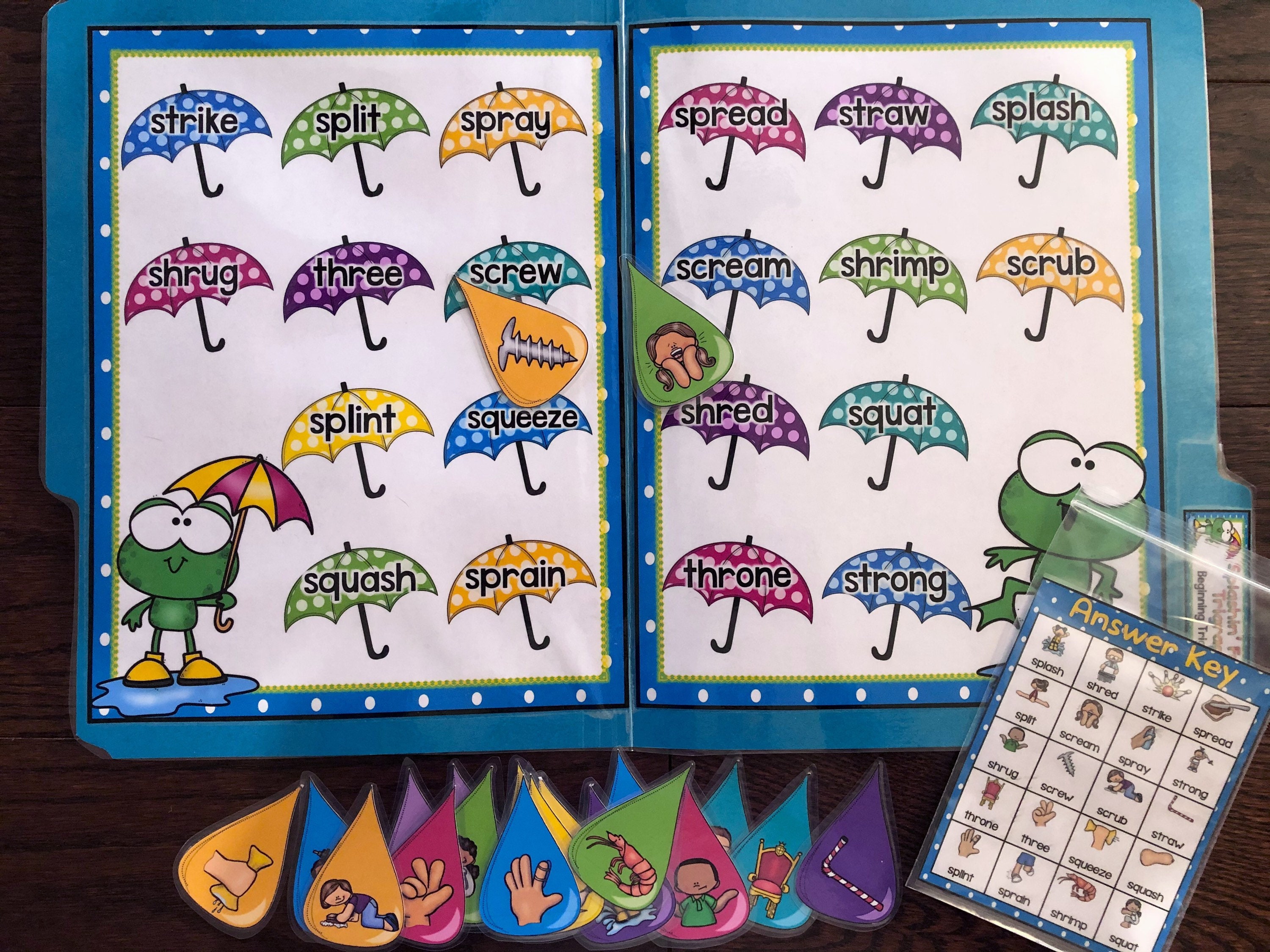 Splashin Frogs Trigraph Phonics File Folder Game Literacy - Etsy