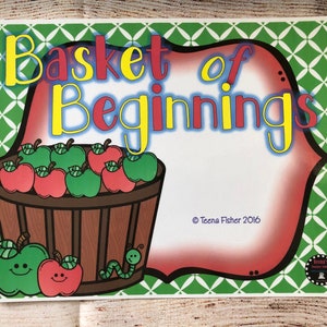 Preschool Kindergarten Basket of Beginning Sounds, Busy Bag, Quiet Time ...