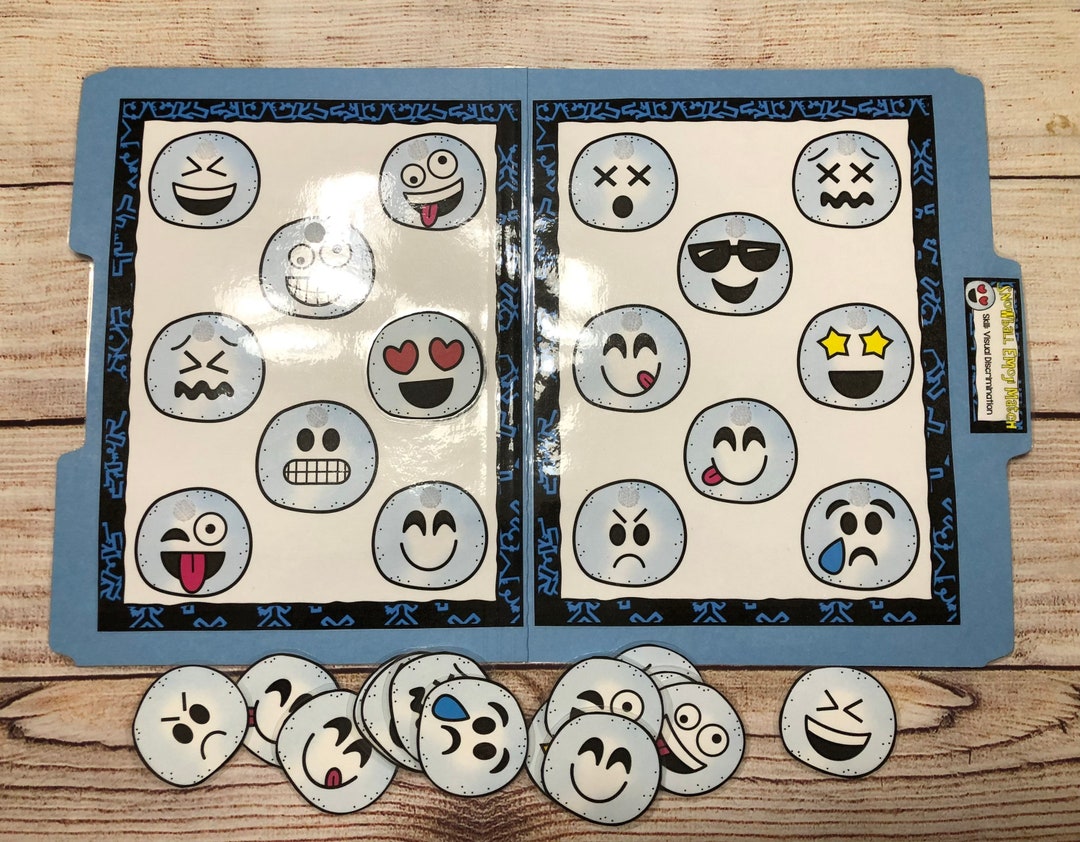Snowball Emoji Pattern Matching File Folder Game Kindergarten Preschool ...