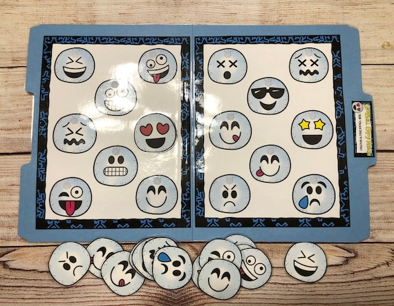 Snowball Emoji Pattern Matching File Folder Game Kindergarten - Etsy