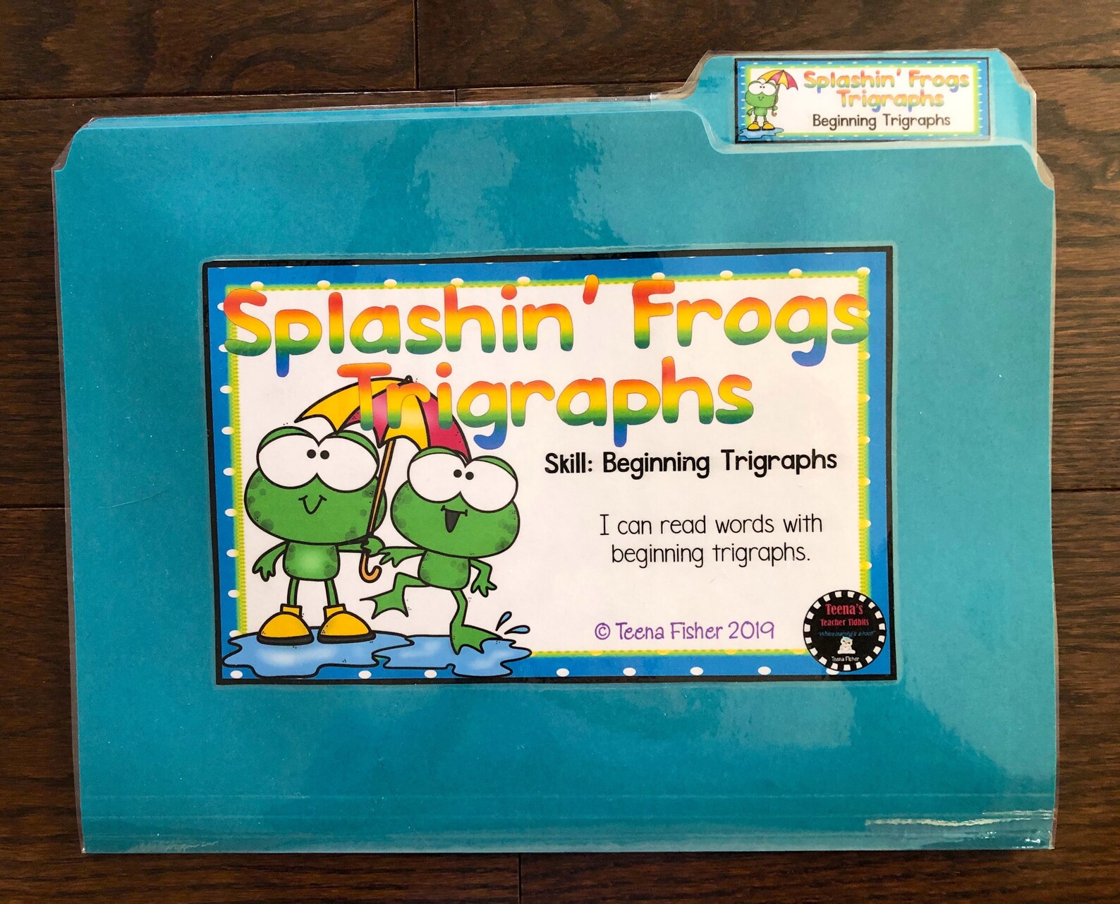 Splashin Frogs Trigraph Phonics File Folder Game Literacy Center Game ...
