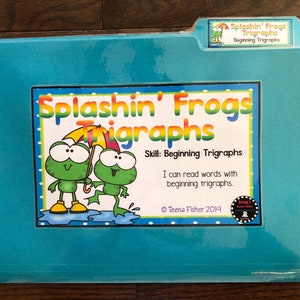 Splashin’ Frogs Trigraph Phonics File Folder Game Literacy Center Game ...