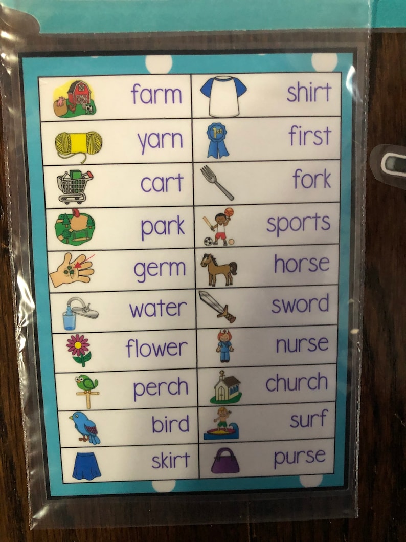 Explorer Bear R Controlled Vowel Literacy Phonics File Folder Game ...