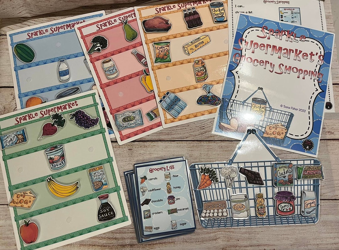 Grocery Cart Shopping Task Bag Vocational Life Skills Order Fulfillment ...