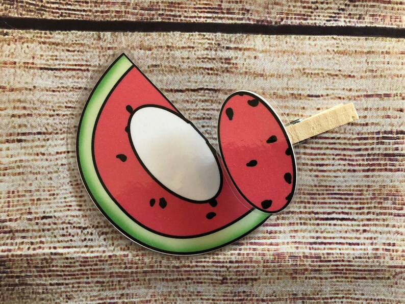 Watermelon Shape Match Math File Folder Game Center Teacher - Etsy