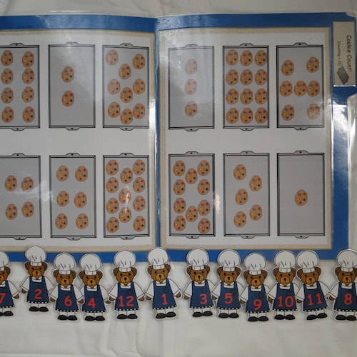 Cookie Counting File Folder Games Numbers 112 Kindergarten - Etsy