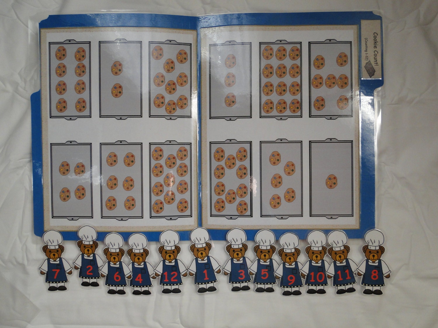 Cookie Counting File Folder Games Numbers 112 Kindergarten Preschool ...