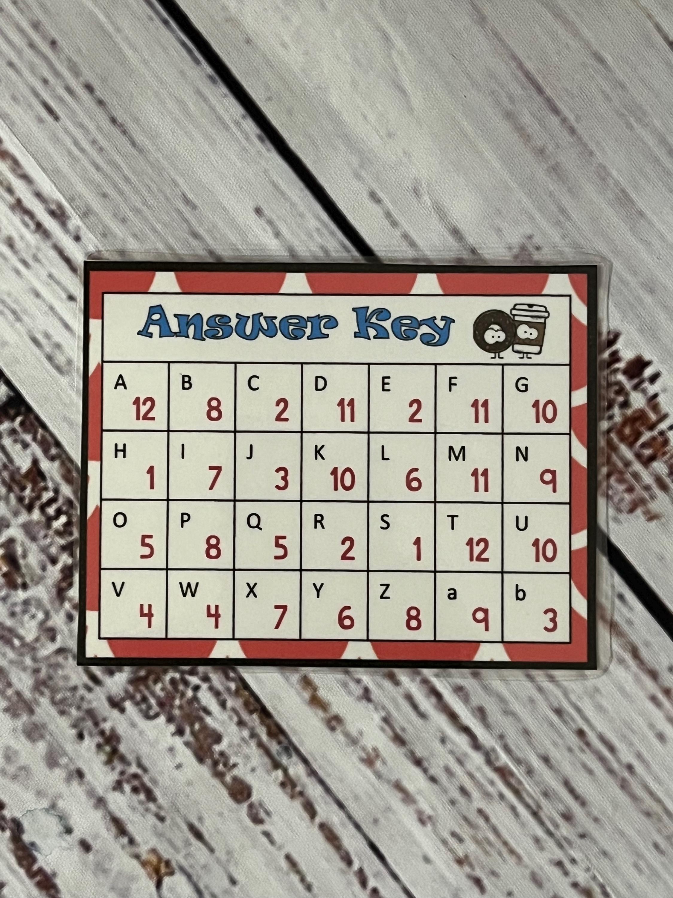 Coffee & Donuts Division Task Box File Folder Game Literacy Center Math ...
