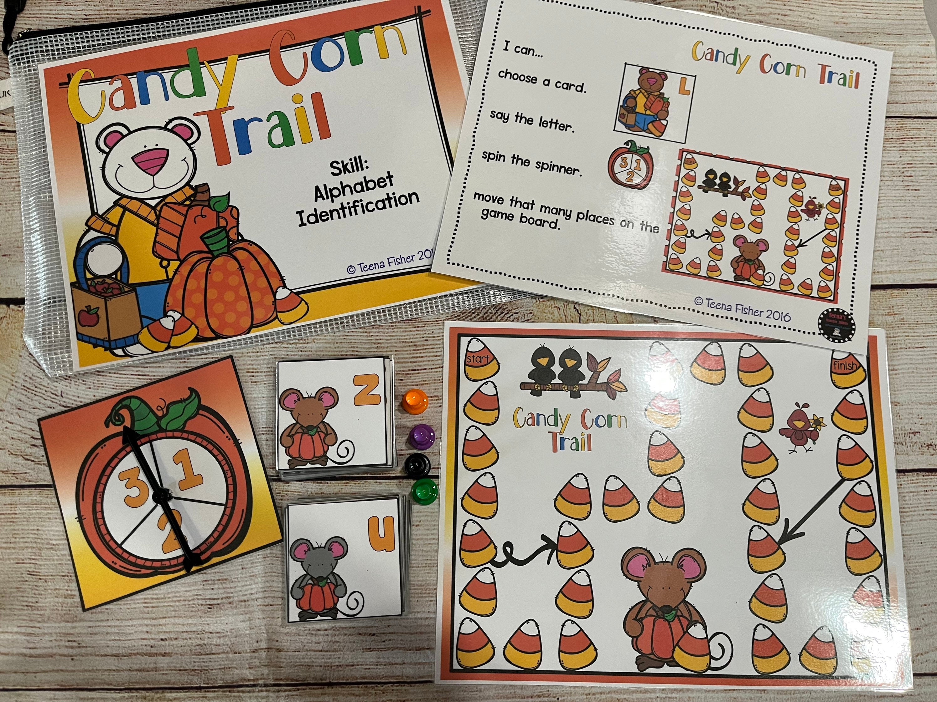 Candy Corn Alphabet Identification File Folder Game Literacy - Etsy