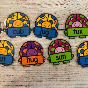 Catching Bugs CVC Words Short U Phonics File Folder Game Literacy ...