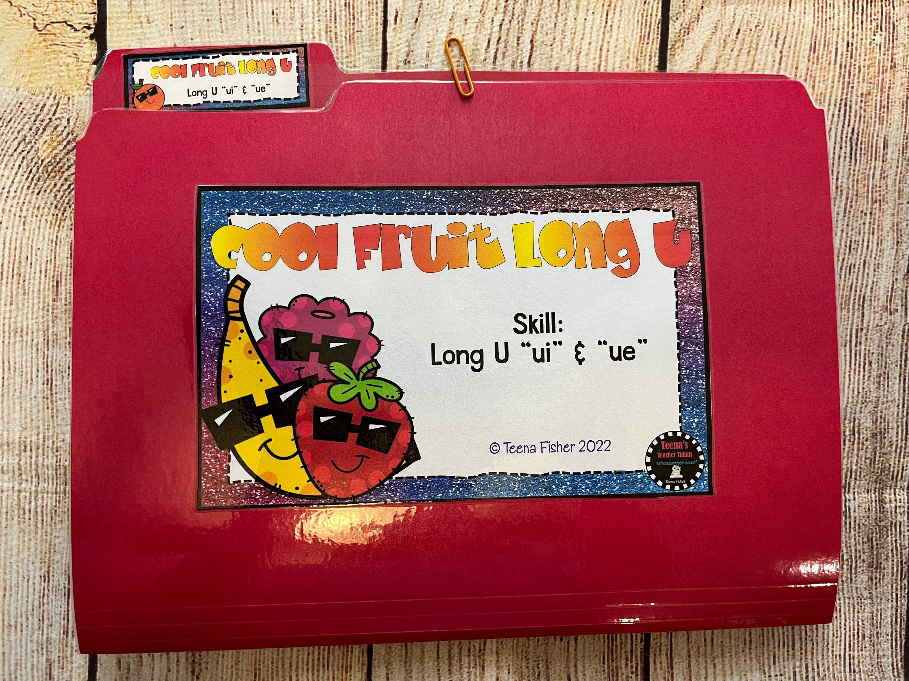 Cool Fruit Long U Vowel Team ue & ui Word Families Phonics Match ...