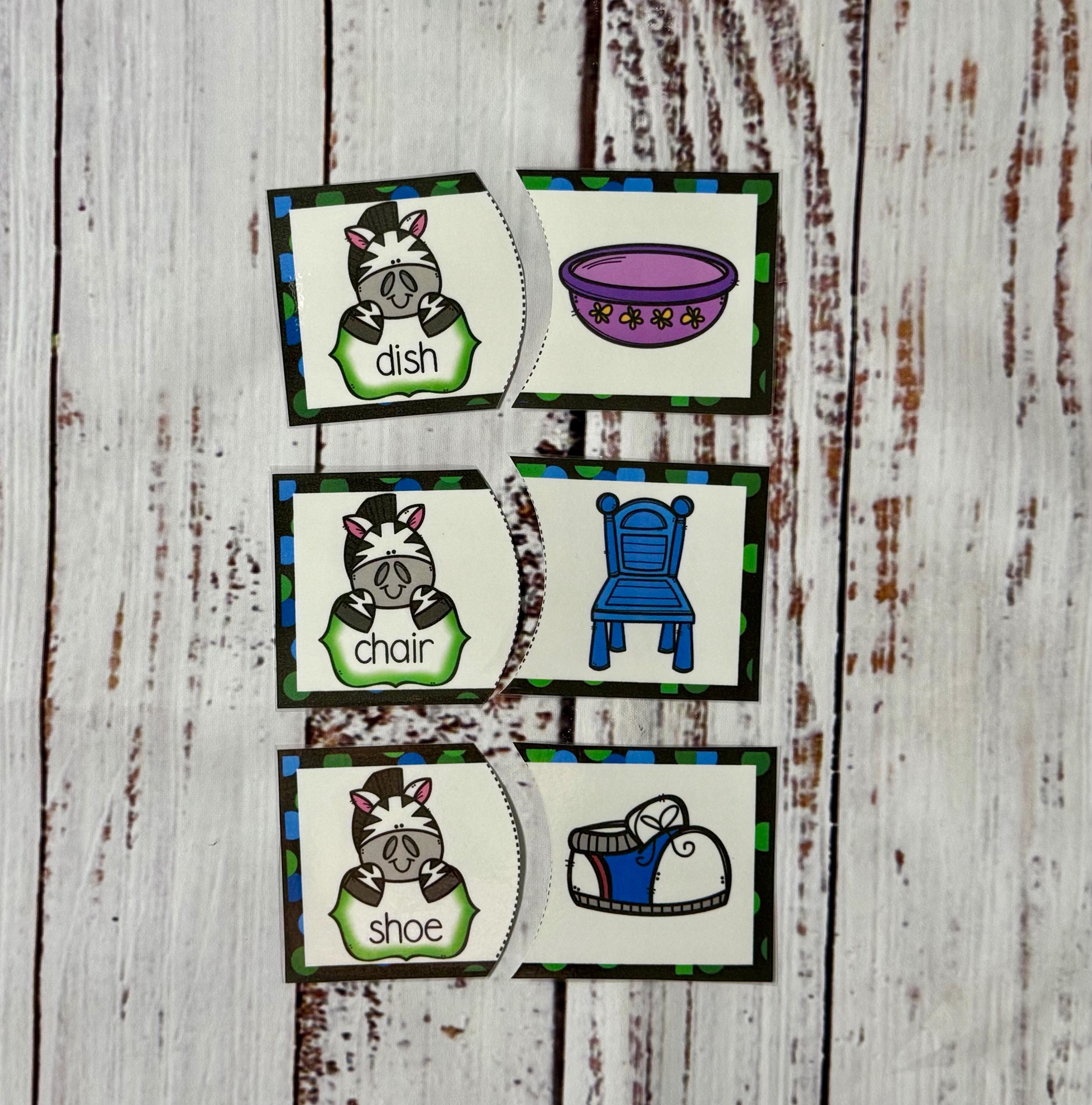 Zebra Pals Digraph Puzzles Phonics Game Center Literacy Bag Teacher ...