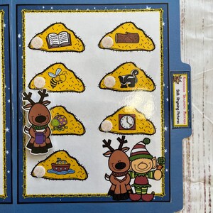 Reindeer Training Rhyming Picture Matching File Folder Games Literacy ...