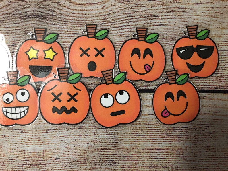 Pumpkin Emoji Pattern Matching File Folder Game Kindergarten Preschool ...