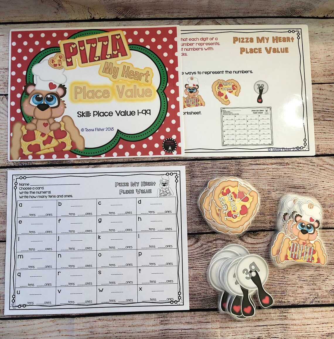 Pizza My Heart Place Value 1-99 Math First Second Grade Teacher Made ...