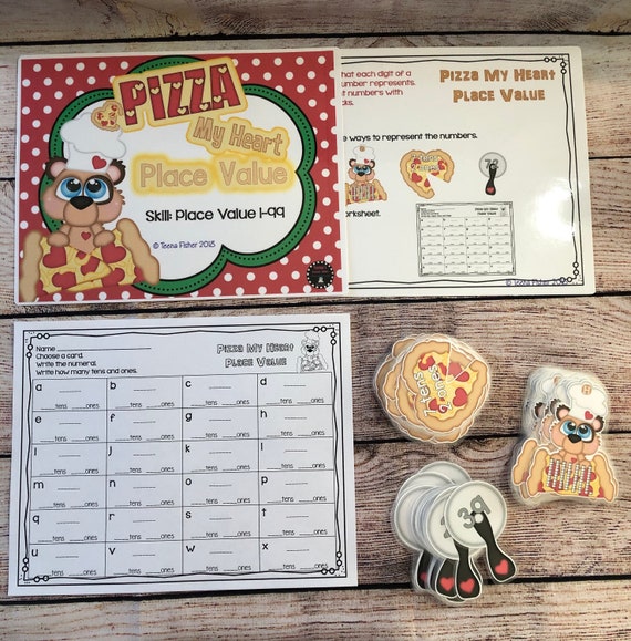 Pizza My Heart Place Value 1-99 Math First Second Grade | Etsy