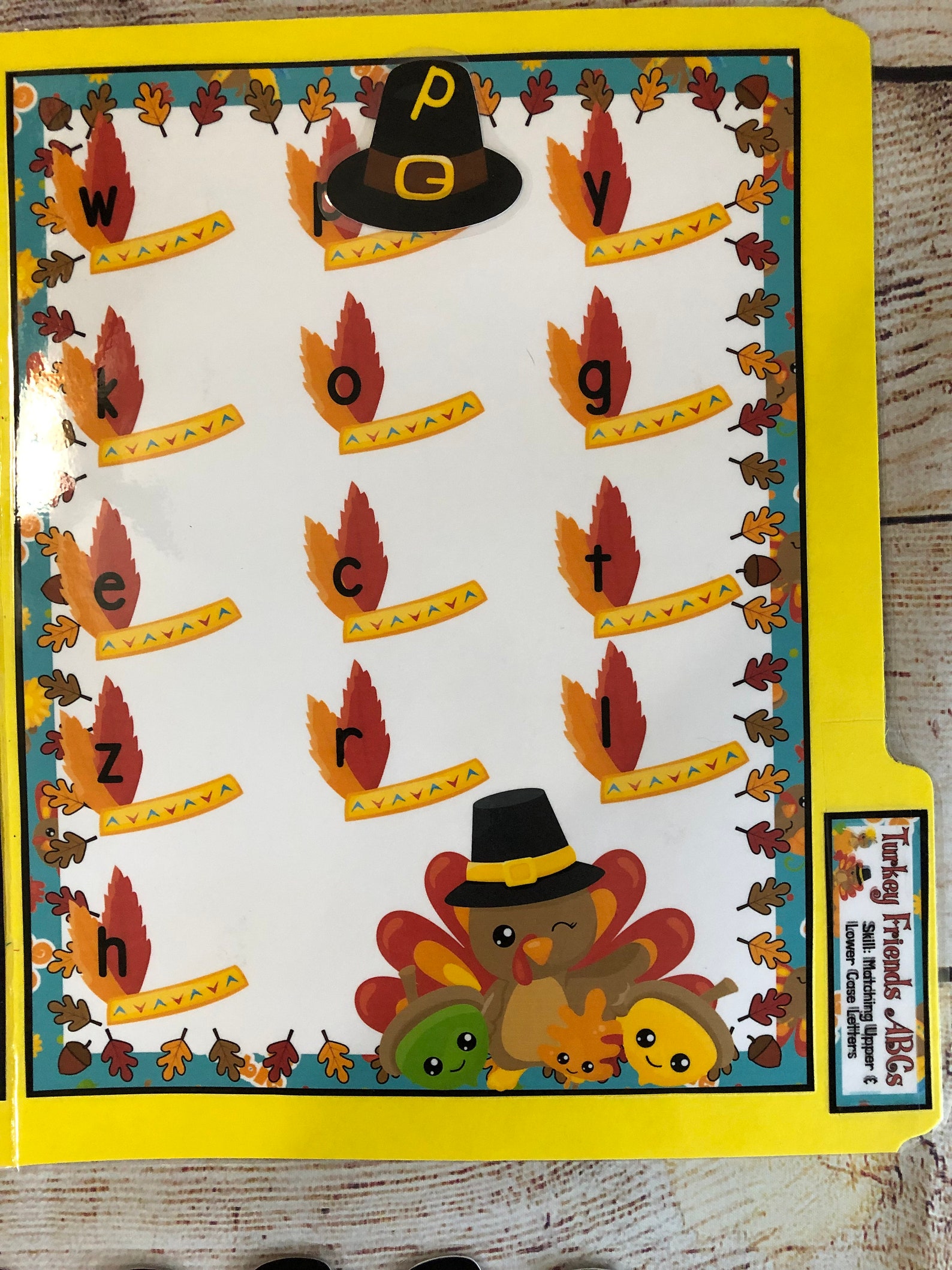 Teacher Made Alphabet Letter Matching File Folder Games Literacy Center ...
