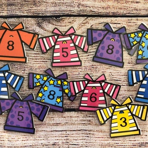 Pajama Monkey Addition to 10 Math File Folder Game Center Teacher ...