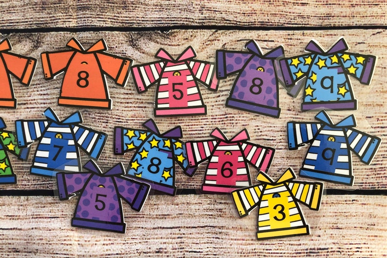 Pajama Monkey Addition to 10 Math File Folder Game Center - Etsy