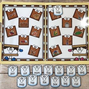 S’more CVC Words Short O Phonics File Folder Game Literacy Center ...