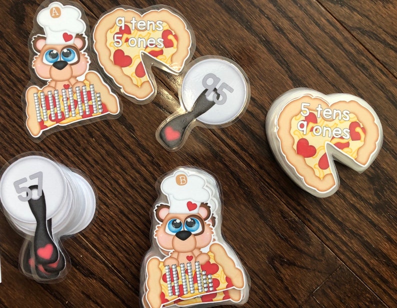 Pizza My Heart Place Value 1-99 Math First Second Grade | Etsy