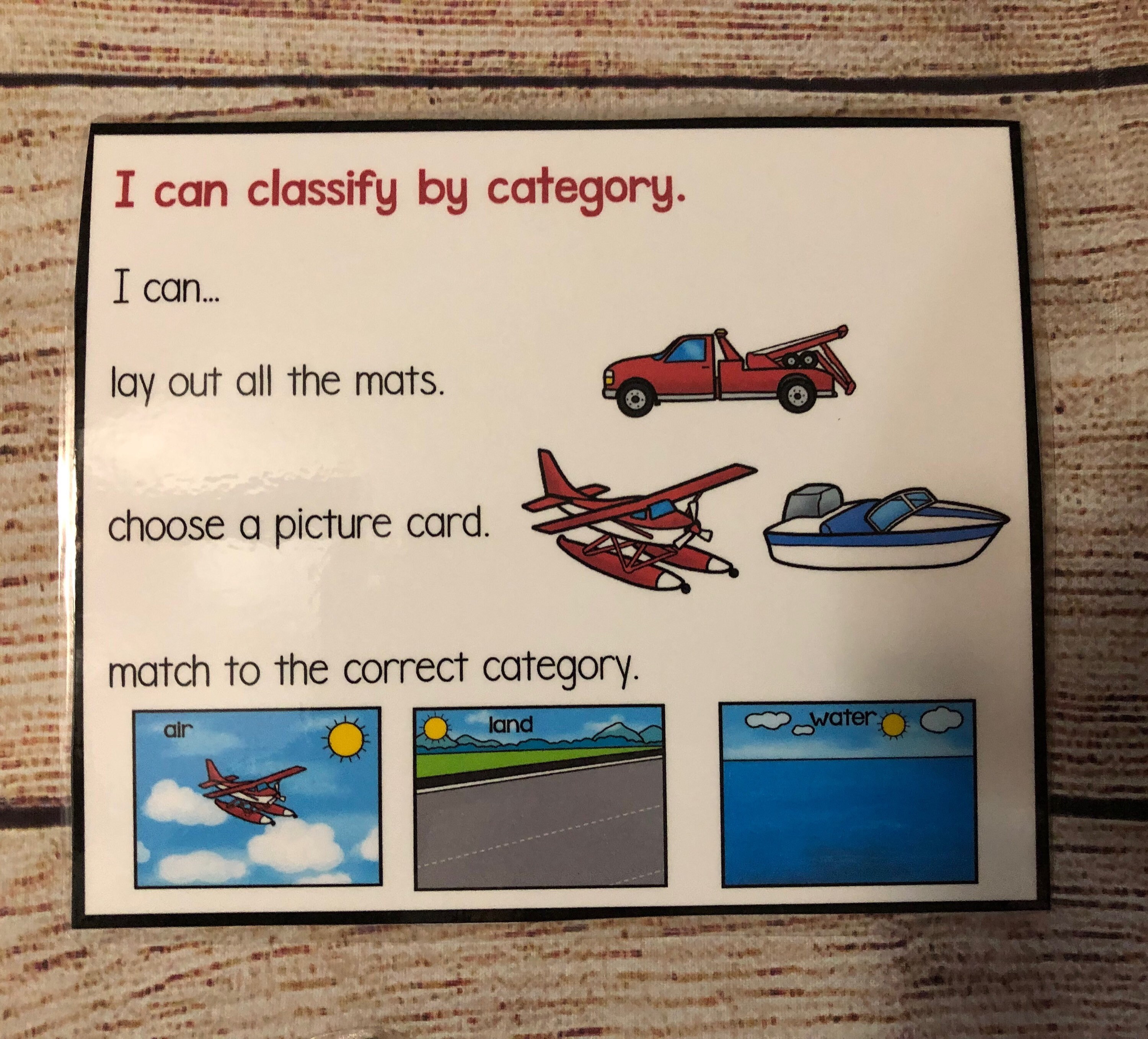 Transportation Sort Task Box Cards Preschool Busy Bag - Etsy