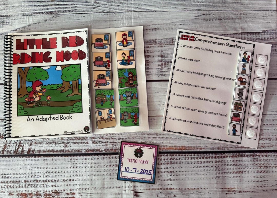 HARD COPY -little Red Riding Hood Adapted Book Interactive Fairy Tale ...