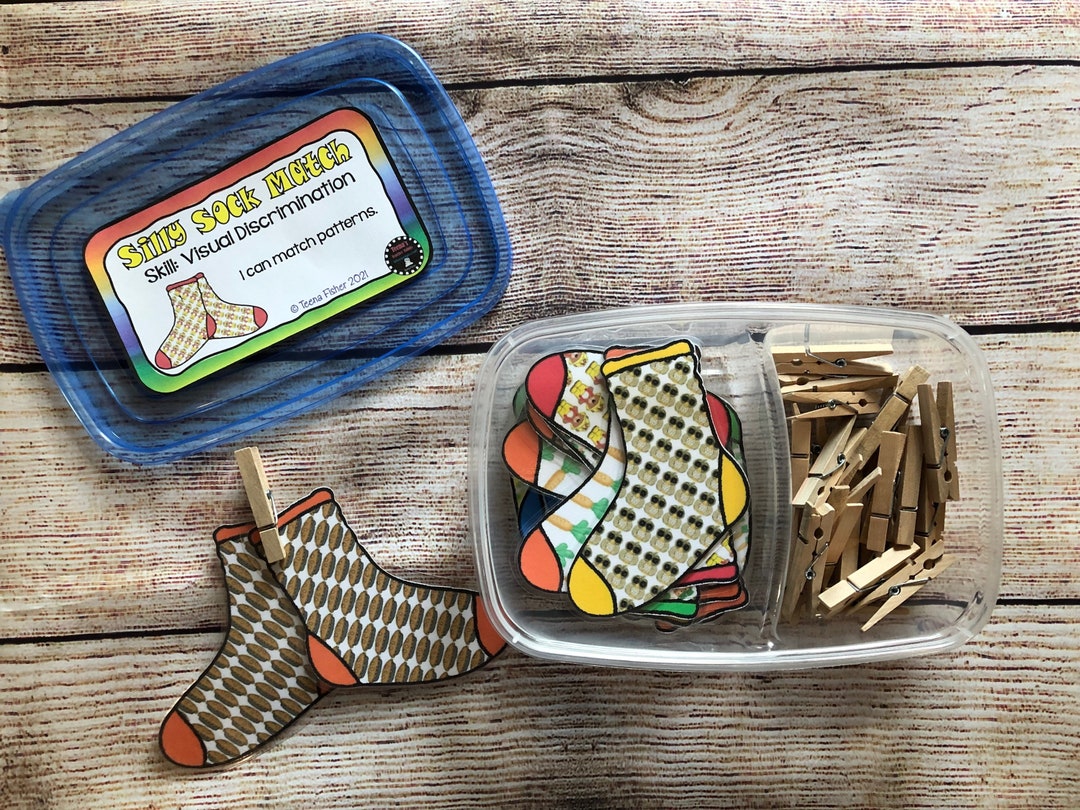 Pattern Matching Visual Discrimination Task Box Busy Bag Laminated ...