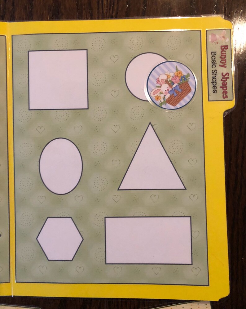 Bunny Shapes 2D Math File Folder Game Center Teacher Resource | Etsy