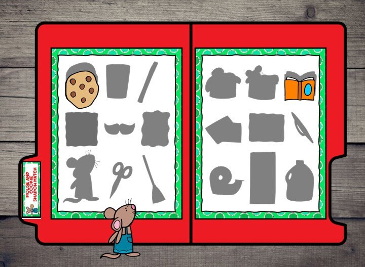 Mouse a Cookie Identical Picture Shadow Match File Folder Game - Etsy