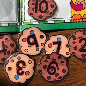 Cookie Monster Number Order 1-10 File Folder Game 1~10 Kindergarten ...